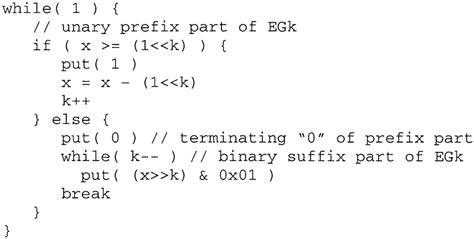 construction of kth order egk code for a given unsigned integer symbol