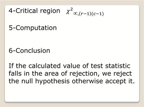Hypothesis Testing Chi Square Test For Independence Ppt