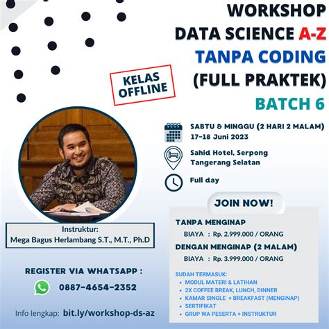 workshop data science a z tanpa coding artificial intelligence and