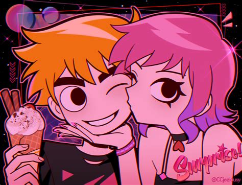 Ramona Flowers And Scott Pilgrim Scott Pilgrim Drawn By Czy