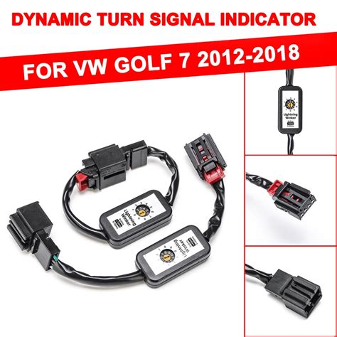 Pair Dynamic Turn Signal Indicator LED Taillight Left Right Tail Light Add On Module Cable Wire