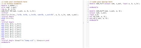 Solved A 3 Points The Verilog Code For A Half Adder Is