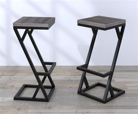 Барний стілець Bs 2 Ld дуб палена стільці барні для дому табурет високий для барної стійки