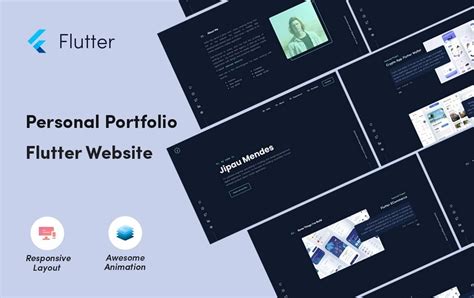 Flutter Web Personal Portfolio In Flutter Website Codemarket