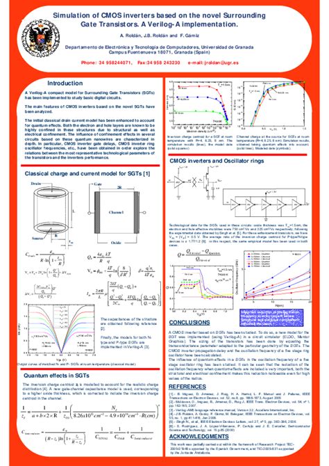 pdf simulation of cmos inverters based on the novel surrounding gate