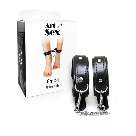 Поножі з екошкіри Art Of Sex Legcuffs Emoji Sx0514 купити в секс шопі Реве та стогне