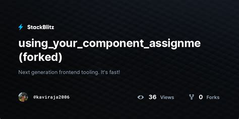 Usingyourcomponentassignment2 Forked Stackblitz