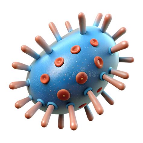 3d Icon Of Bacterium Cartoon Plastic Style Icon Stock Image