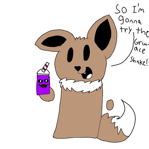 Eevee Tries The Grimace Shake By Peanut Vee On Deviantart