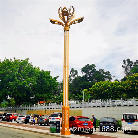 景观灯柱方形户外灯3米led防水景区公园小区路灯太阳能庭院灯 阿里巴巴