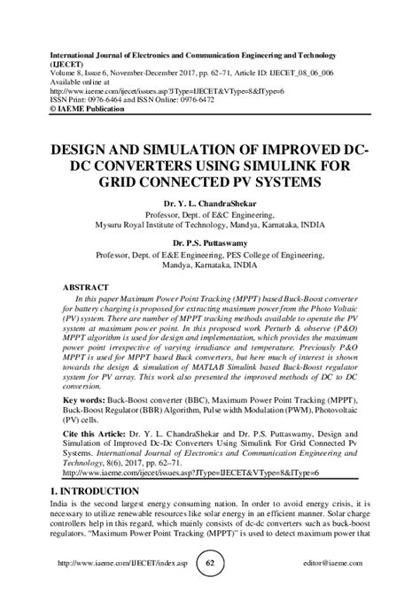 Pdf Design And Simulation Of Improved Dc Dc Converters Using