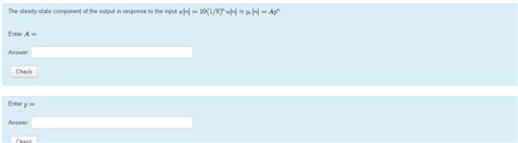 Solved Isp Ape The Steady State Component Of The Output In Chegg Com