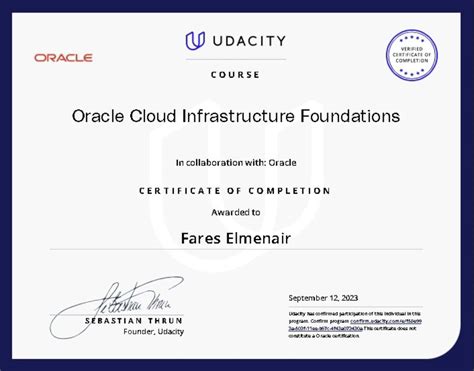Im So Glad To Share That Ive Obtained A New Wonderful Certificate About Oracle Cloud