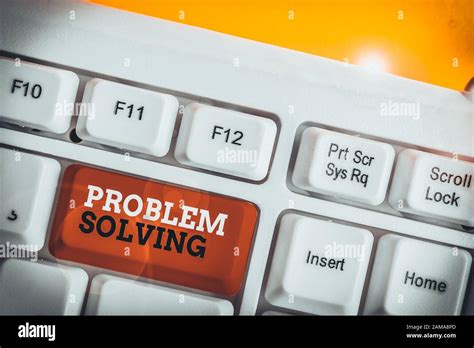 Handwriting Text Problem Solving Conceptual Photo Process Of Finding Solutions To Difficult Or