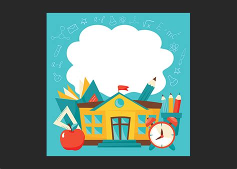 طرح مدرسه برای سر درب کلاس درس ایگوری گرافیک