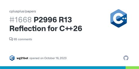P R Reflection For C Issue Cplusplus Papers GitHub
