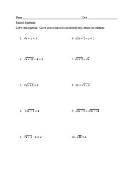 Solving Radical Equations By Fly By The Seat Of My Pants Kind Of Teacher