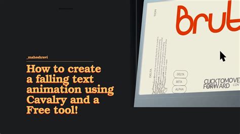Create A Falling Text Animation Using Cavalry Or Space Type Generator