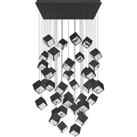 Ice Cube Led 10 25 Inch Black Multi Light Pendant Ceiling Light Dweled