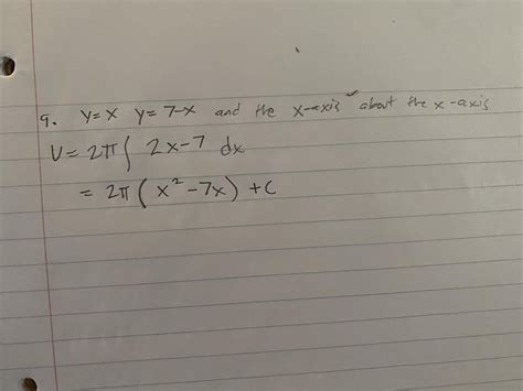 How Do I Find My Points Of Intersection Here I Know One Of Them Is 0 Is The Other One 7 Cuz