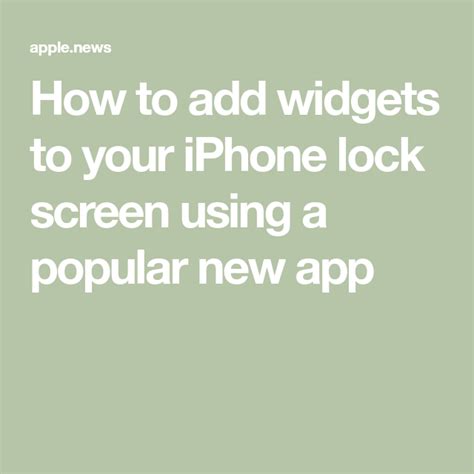 How To Add Widgets To Your Iphone Lock Screen Using A Popular New App Cnbc Artofit