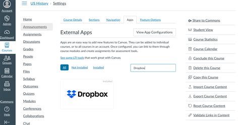 Canvas Dropbox Business