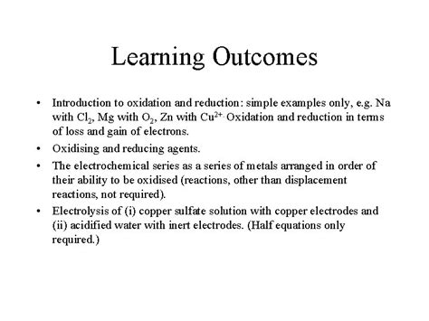 1 5 Oxidation And Reduction Learning Outcomes Introduction