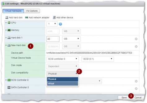 How To Create VSphere VMs With RDM Disks