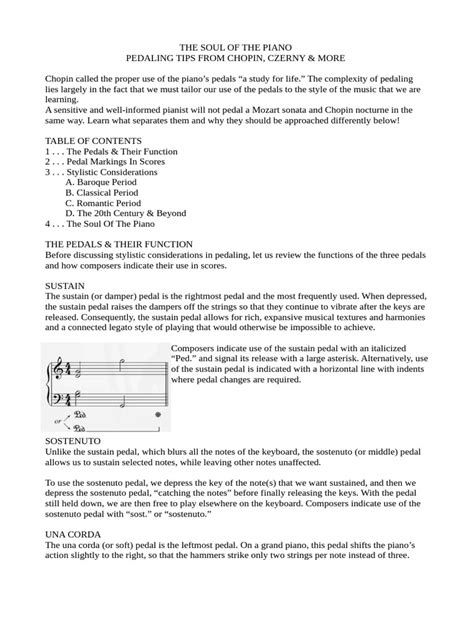 Pedalling Lesson Pdf Piano Musical Instruments