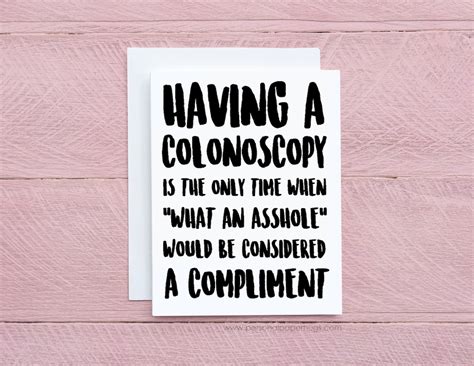 Colonoscopy Card Funny Procedure Card Get Well Card Etsy Uk