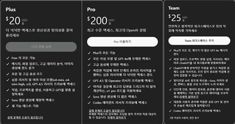 챗gpt 무료 Vs 유료 차이 Chatgpt Plusproteam 플랜 결제 비교