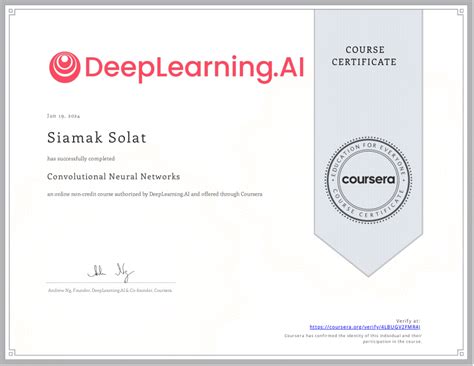 PDF Convolutional Neural Networks Certificate
