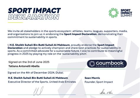 Declaration Sport Impact Summit