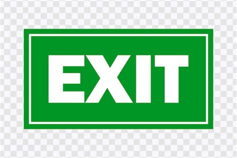 Premium Vector A Green Exit Sign With The Word Exit On It