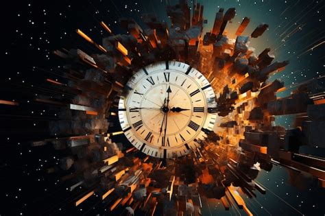 Premium Photo Abstract Representation Of A Clock Face Generative Ai