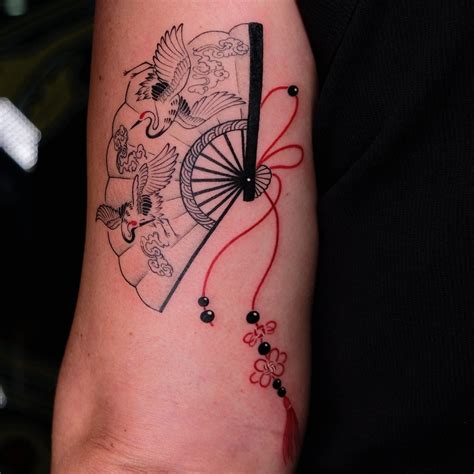 Traditional Chinese Fan Tattoo