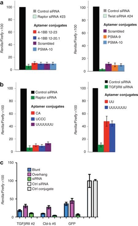 Effect Of Aptamer Sequence Linker Sequence And Sense Strand 3′ Download Scientific Diagram