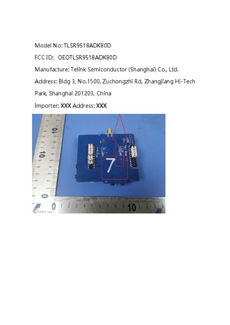 Telink Semiconductor Shanghai Co L T D Device Database