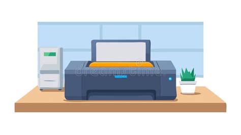 Efficient Office Printer Ready For Document Output Vector Design Generative Ai Stock Vector