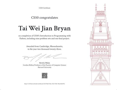 Wei Jian Bryan Tai On Linkedin Cs50 Pythonprogramming Continuouslearning Codingjourney