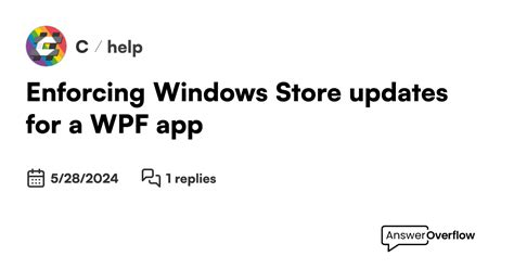 Enforcing Windows Store Updates For A Wpf App C