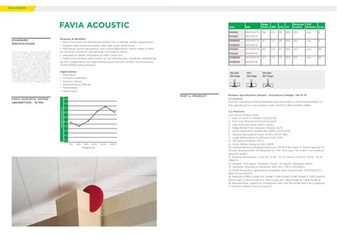 Ceiling Favia Acoustic Technical Data Sheet Tds Pdf Physical Sciences