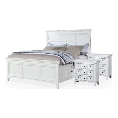 Wood White Bedroom Set