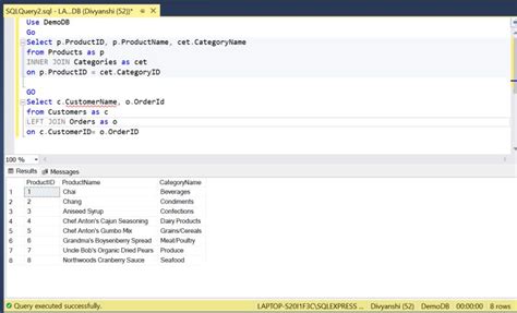 Divyanshi Pandey On Linkedin Today We Practice The Joins In Sql Server