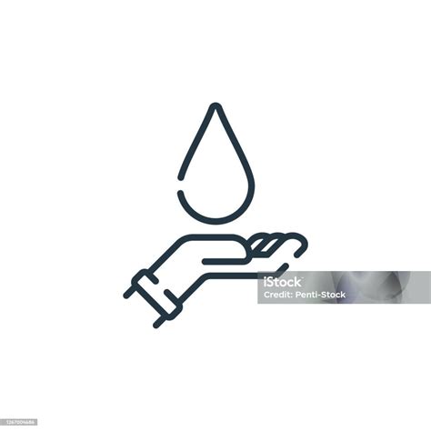 Ilustración De Icono Vectorial De Donación De Sangre Aislado Sobre Fondo Blanco Esquema Icono De