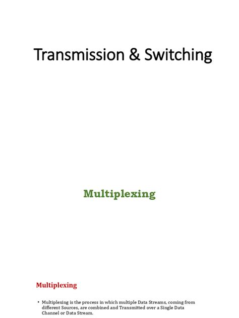 Chapter 04 Transmission And Switching Pdf Multiplexing Packet Switching
