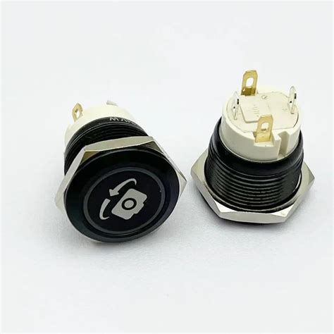 Factory Sell Aluminium Illumination Push Button Switch With Custom Symbol Metal Push Button