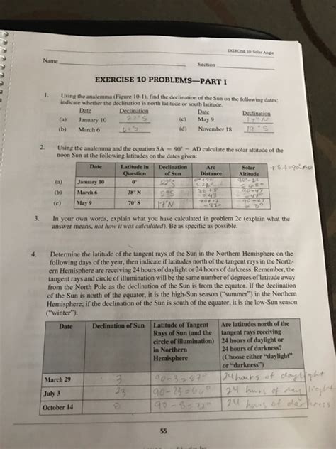 solved exercise d solar ange name section exercise 10