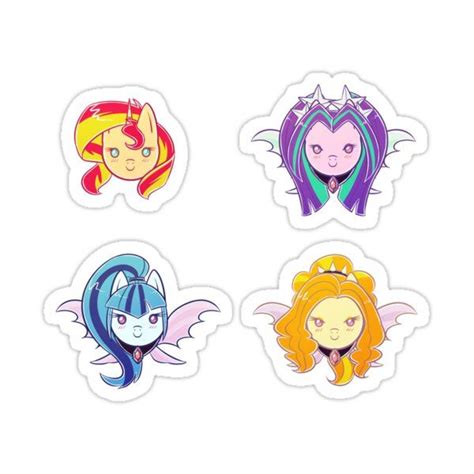 Mlp The Dazzlings And Sunset Shimmer Sticker For Sale By Rachel
