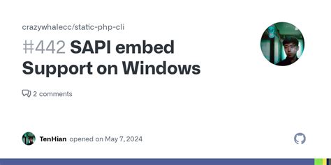 Sapi Embed Support On Windows · Issue 442 · Crazywhaleccstatic Php